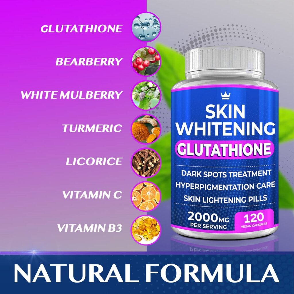 Northern Crown Cosmetics - Skin Whitening Glutathione 2000 mg - 120 ...