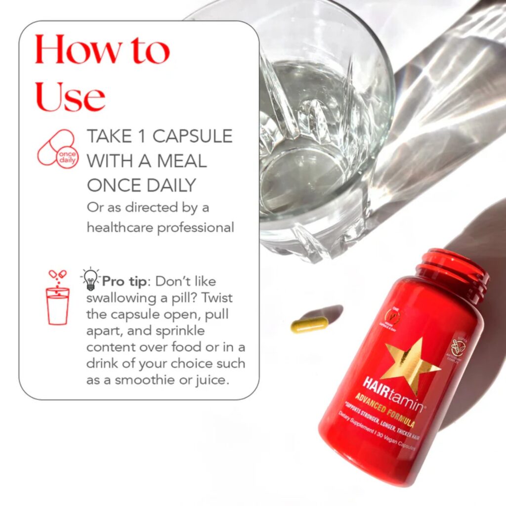 HAIRtamin – ADVANCED FORMULA – 30 Vegan Capsules – Exubuy.com